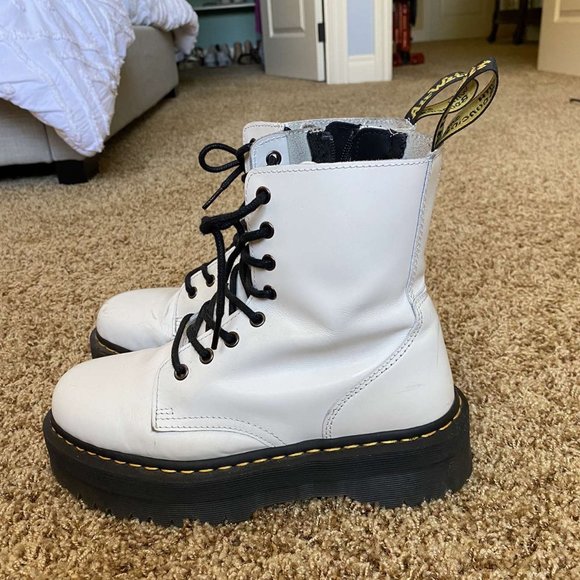 Dr. Martens | Shoes | White Platform Doc Marten Boots Hardly Worn ...